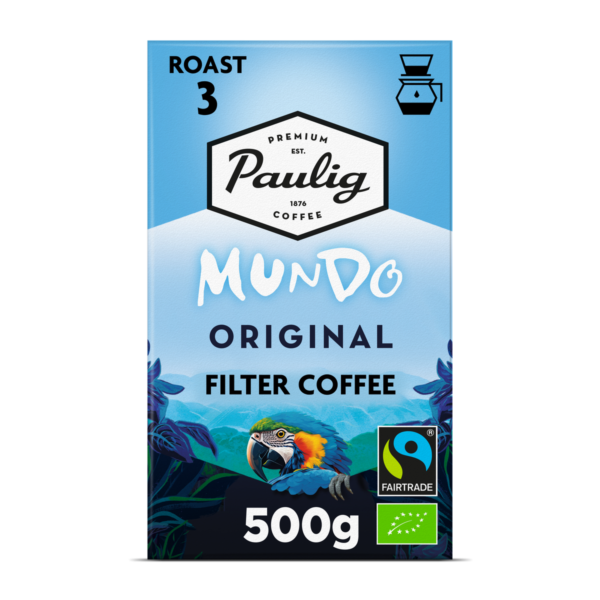 Paulig Mundo Original luomu kahvi suodatinjauhatus 500g – Suomikauppa.fi