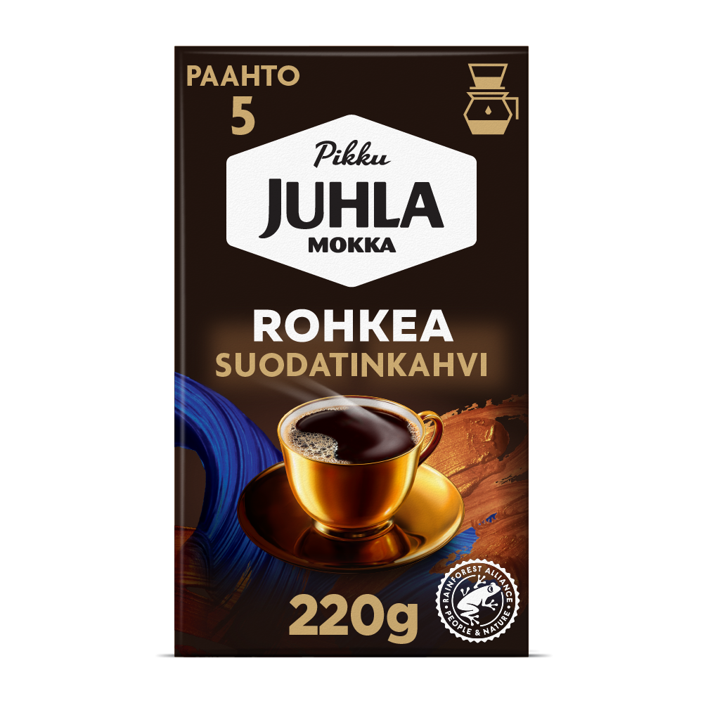 Paulig Juhla Mokka Rohkea kaffe filtermalet 220g – Suomikauppa.fi