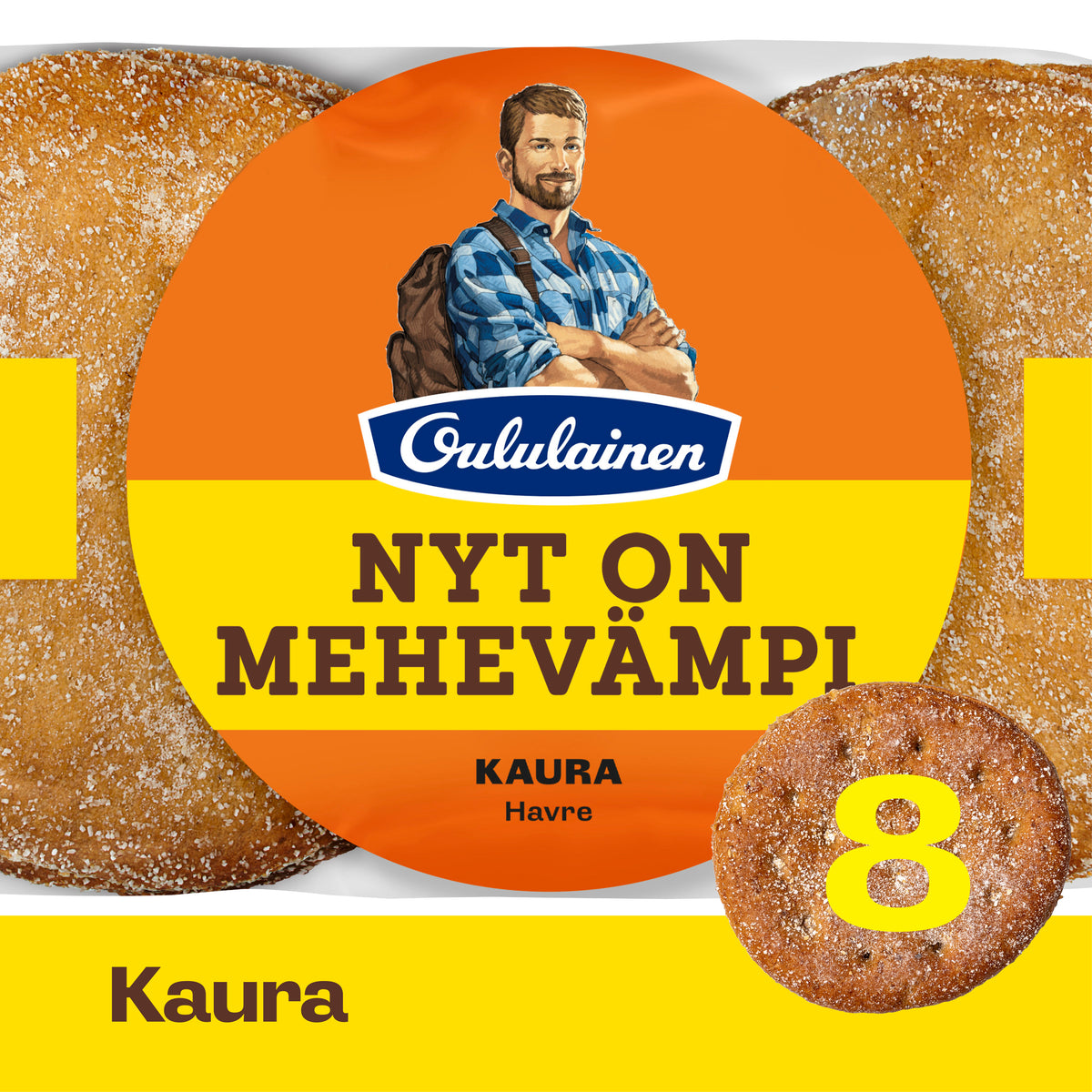Oululainen Reissumies Kaura 8pcs 550g, oat bread – Suomikauppa.fi