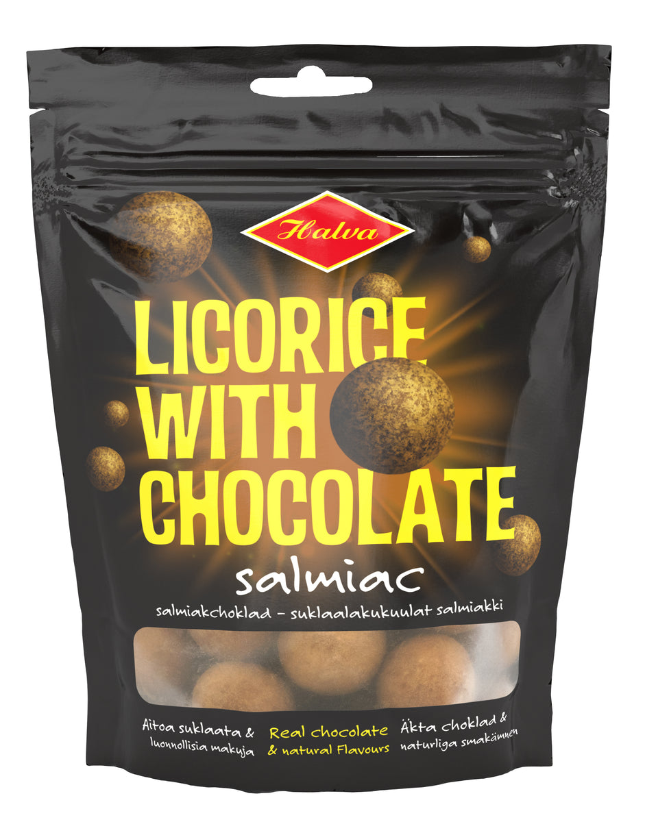 Halva Licorice with chocolate salmiac 230 g – Suomikauppa.fi