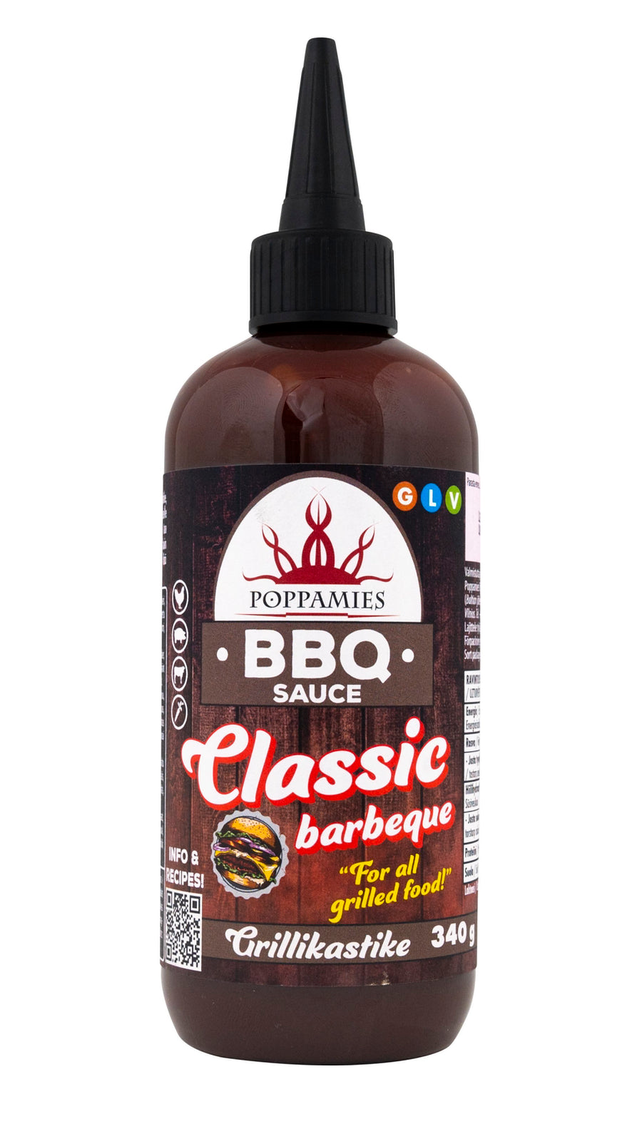 Poppamies BBQ Sauce Classic barbeque grillikastike 340g – Suomikauppa.fi