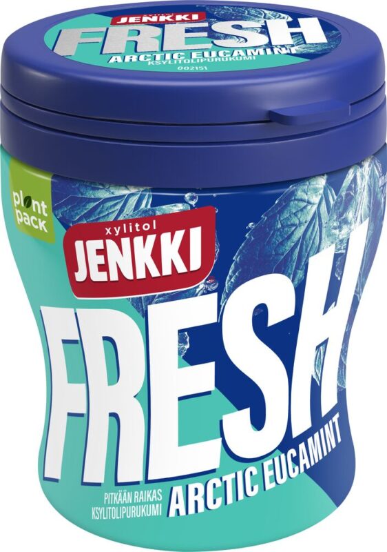 Jenkki Fresh Arctic Eukalyptusmint xylitol tuggummi 70g – Suomikauppa.fi