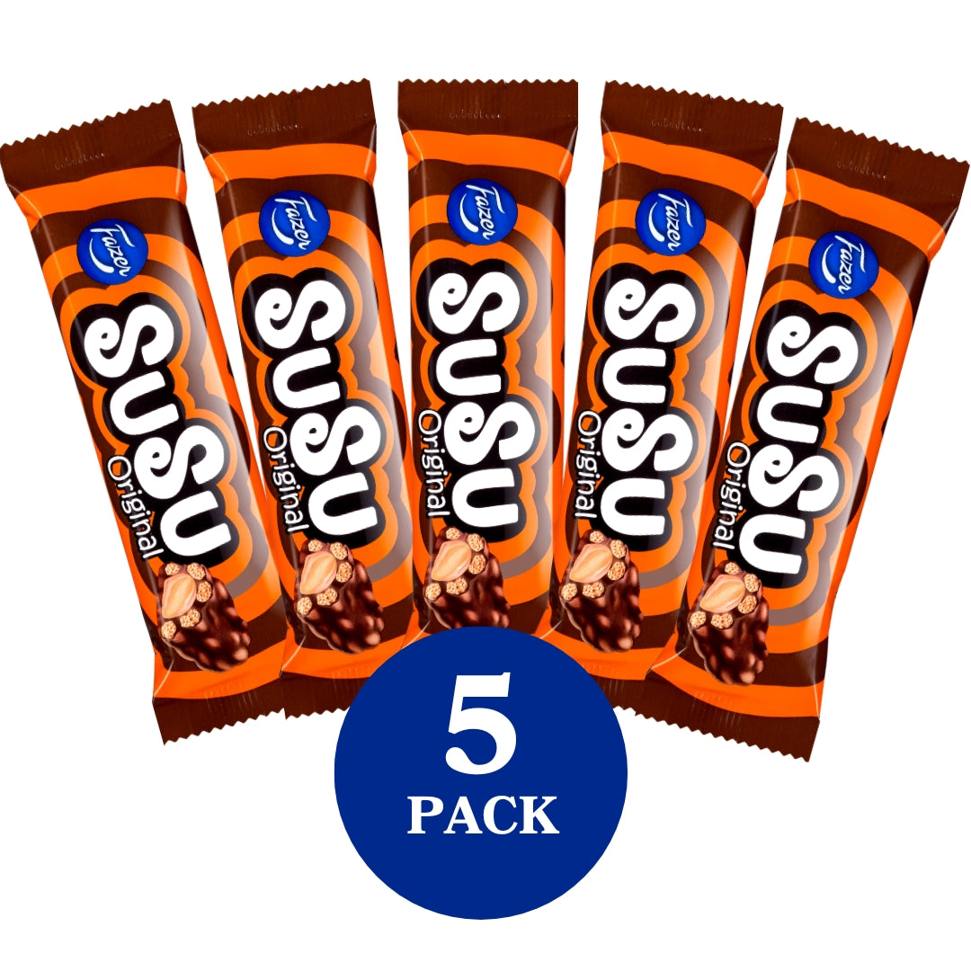 Fazer Susu Original snack chocolate bar 40g 5-PACK – Suomikauppa.fi