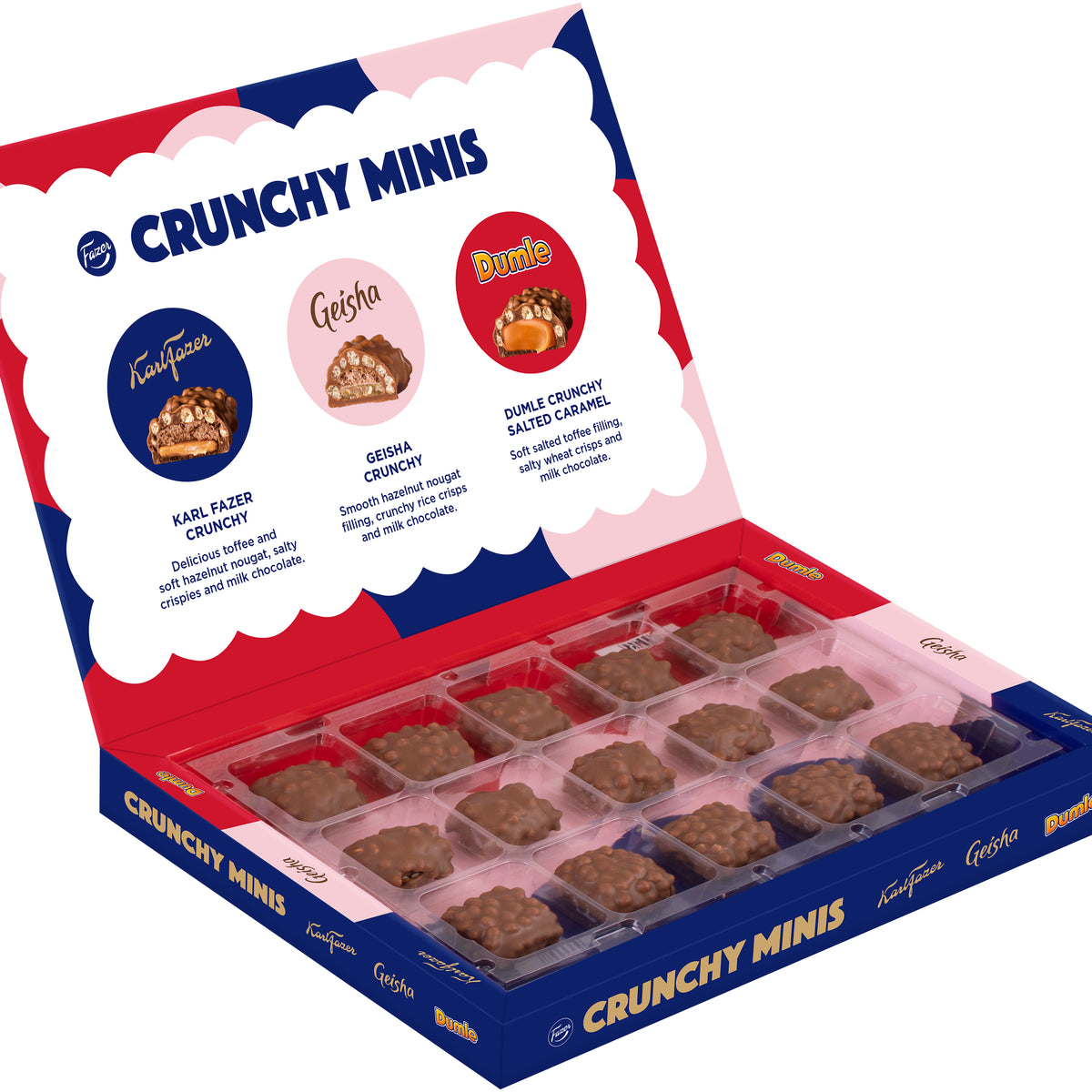 Fazer Crunchy Minis suklaakonvehteja 148g – Suomikauppa.fi