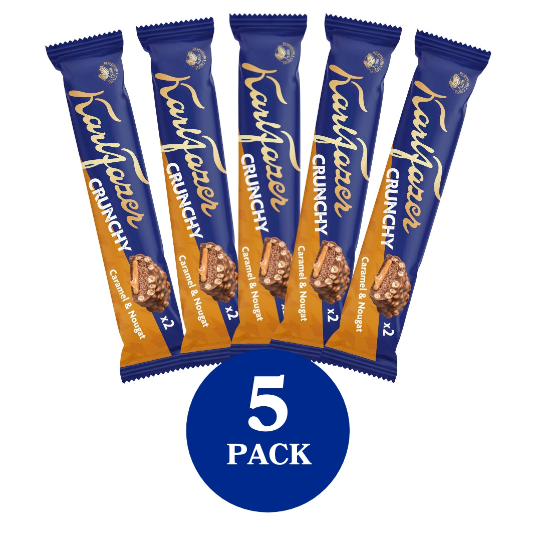 Karl Fazer Crunchy suklaapatukka 55g 5-PACK – Suomikauppa.fi