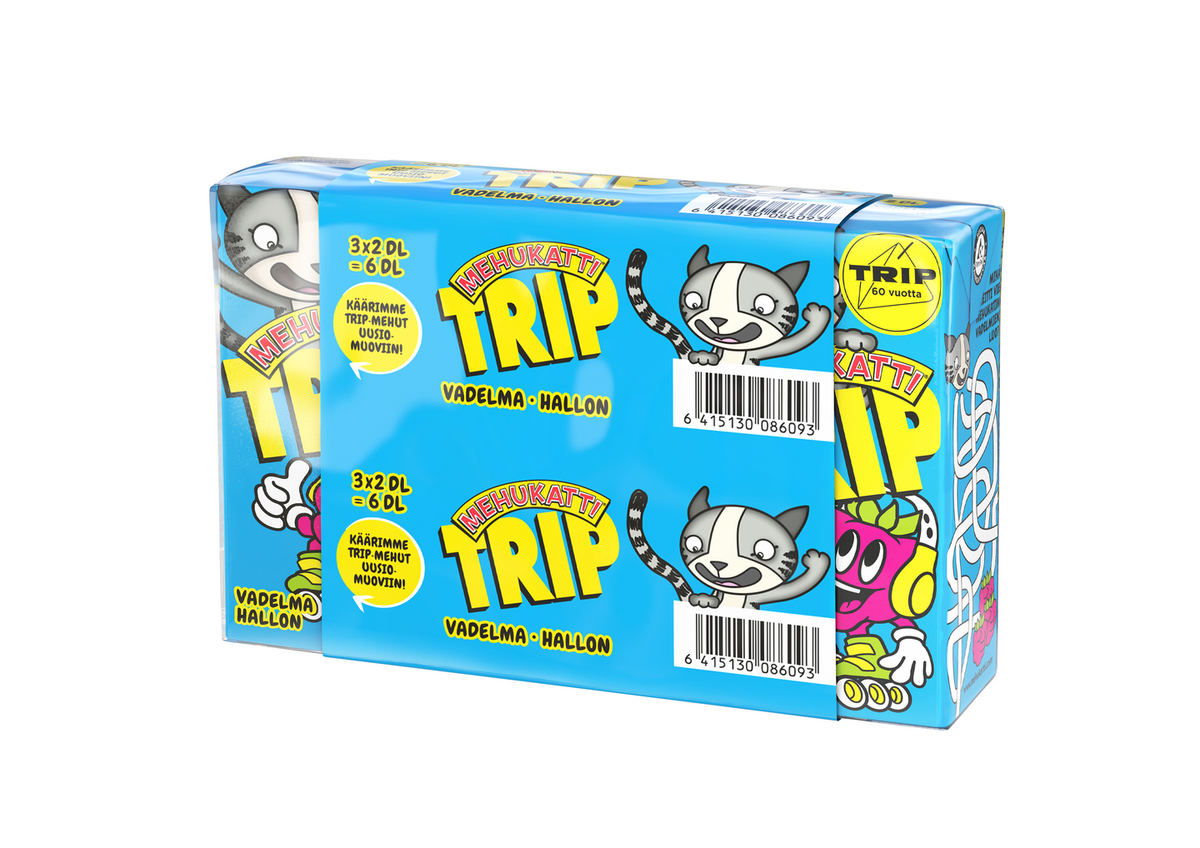 Mehukatti Trip raspberry drink 2dl 3-pack – Suomikauppa.fi