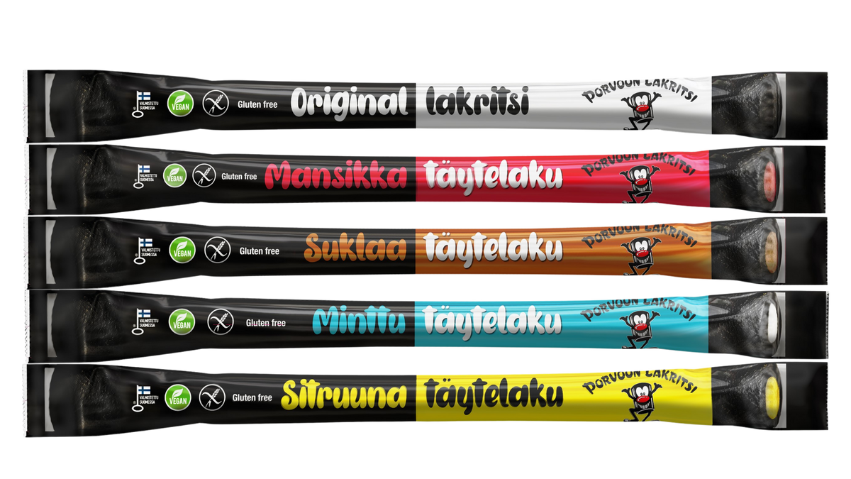 Porvoon Lakritsi Gluteenittomat metrilakritsit 5 MAKUA – Suomikauppa.fi
