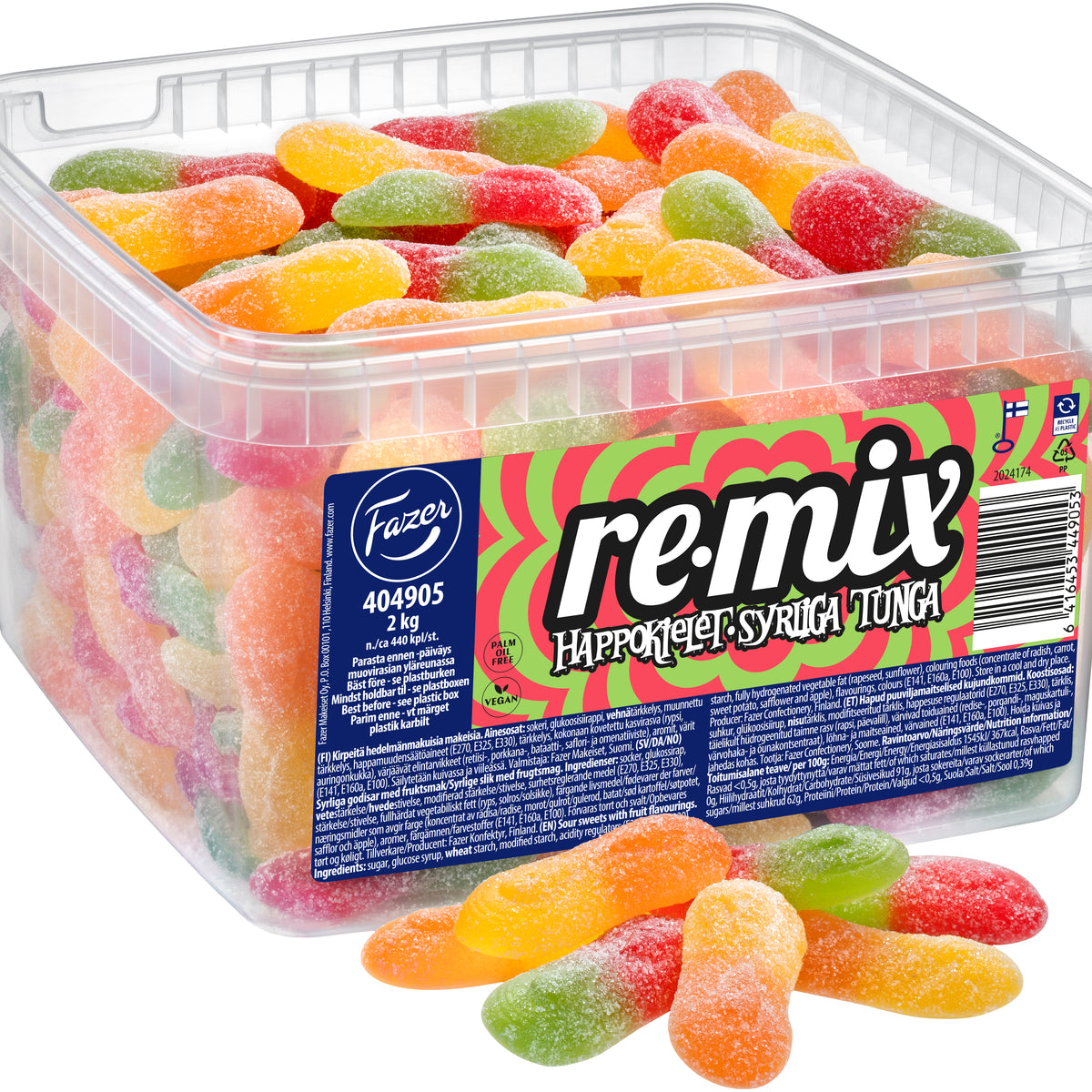 Fazer Remix Happokielet irtokarkki 2,2kg – Suomikauppa.fi