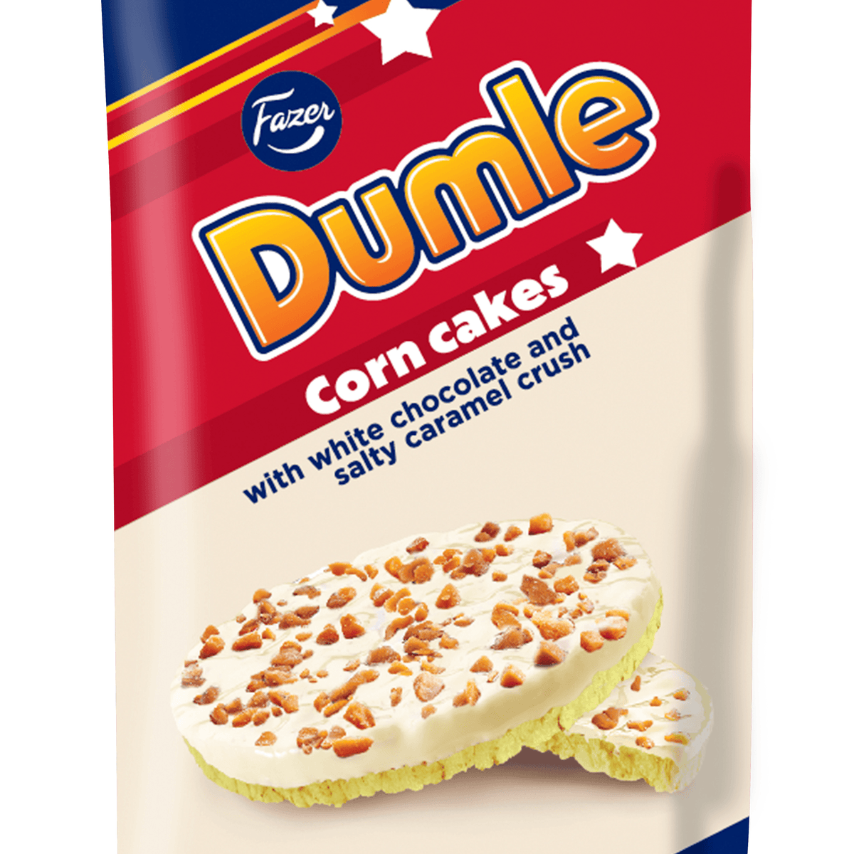 Fazer Dumle corn cake with white chocolate and salty caramel 4pcs 66g ...