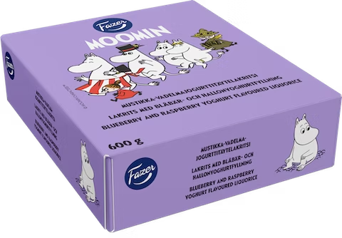Fazer Moomin Mustikka-vadelma lakritsi 20g x 30kpl – Suomikauppa.fi
